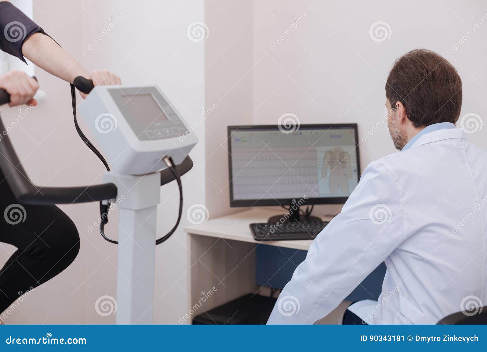 Focused Committed Doctor Reading the Results Stock Image - Image of ...
