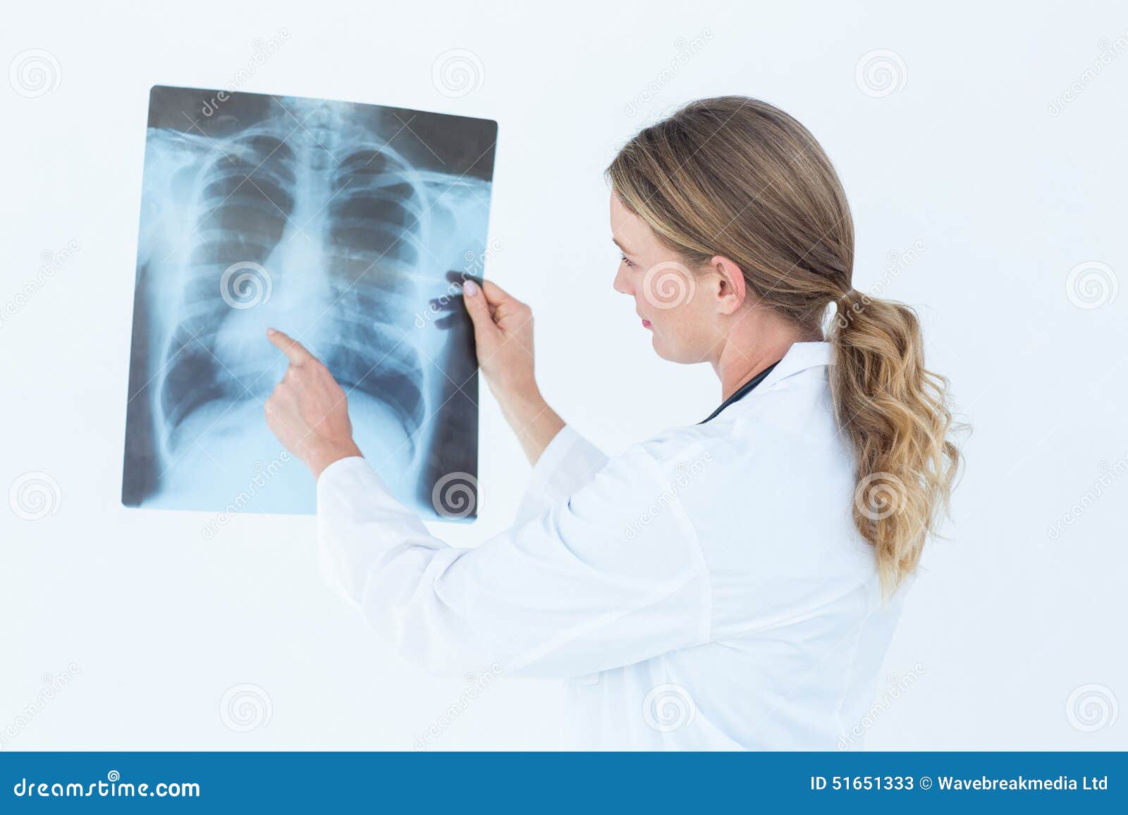 Focused Doctor Looking at Xray Stock Image - Image of adult ...