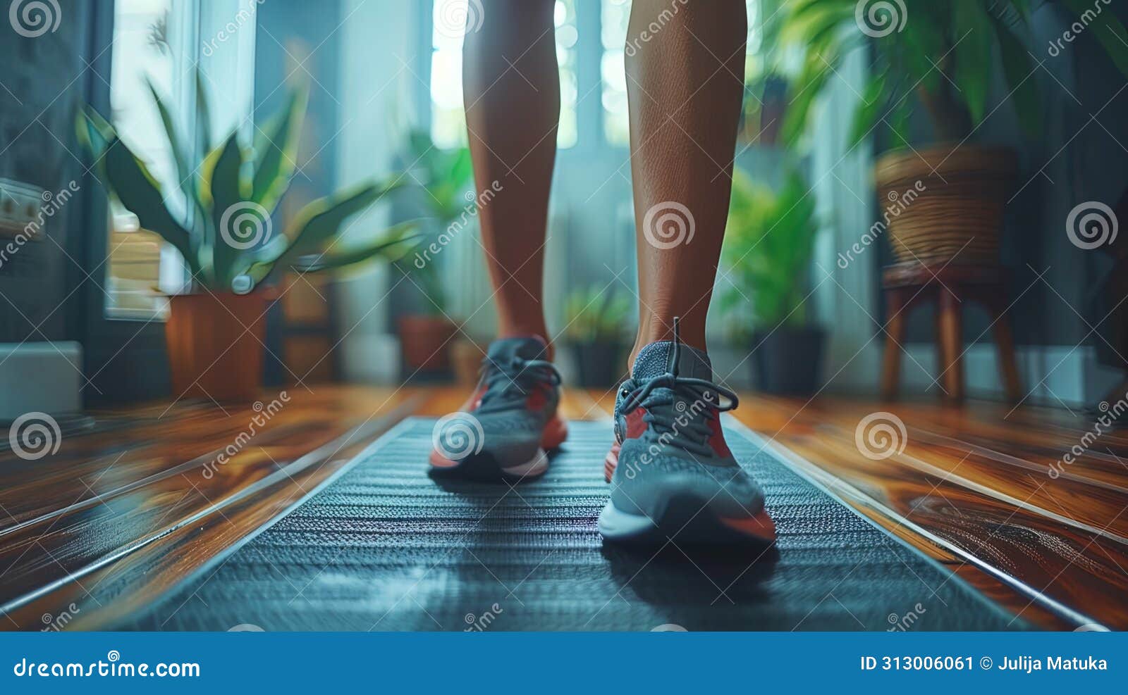 With a Focused Gaze, a Woman Steps Onto the Scale, Ready To Track Her ...