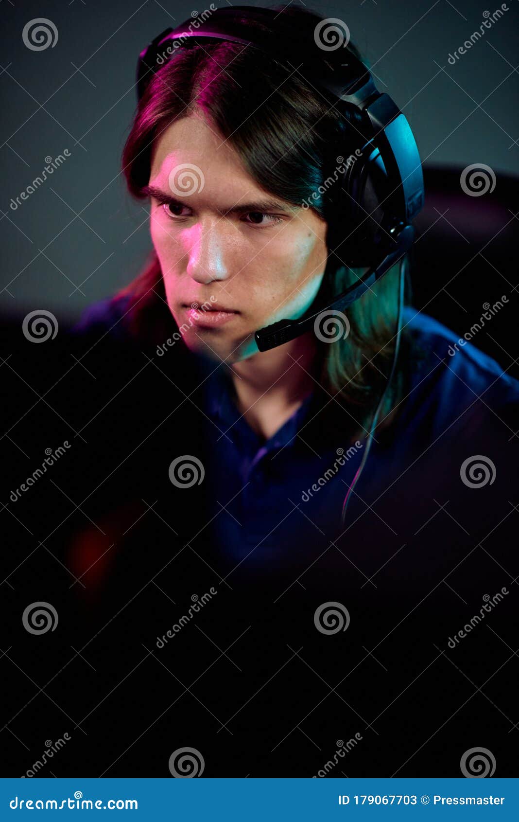Focused Guy Playing Computer Game Stock Image - Image of electronic ...