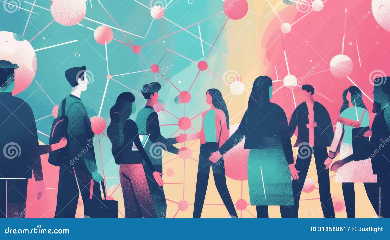 A Focused Image of a Person Shaking Hands with a Group of Professionals ...