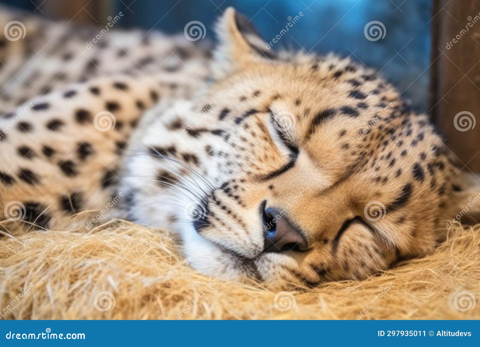 Focused Image on a Sleeping Cheetahs Side Stock Image - Image of safari ...