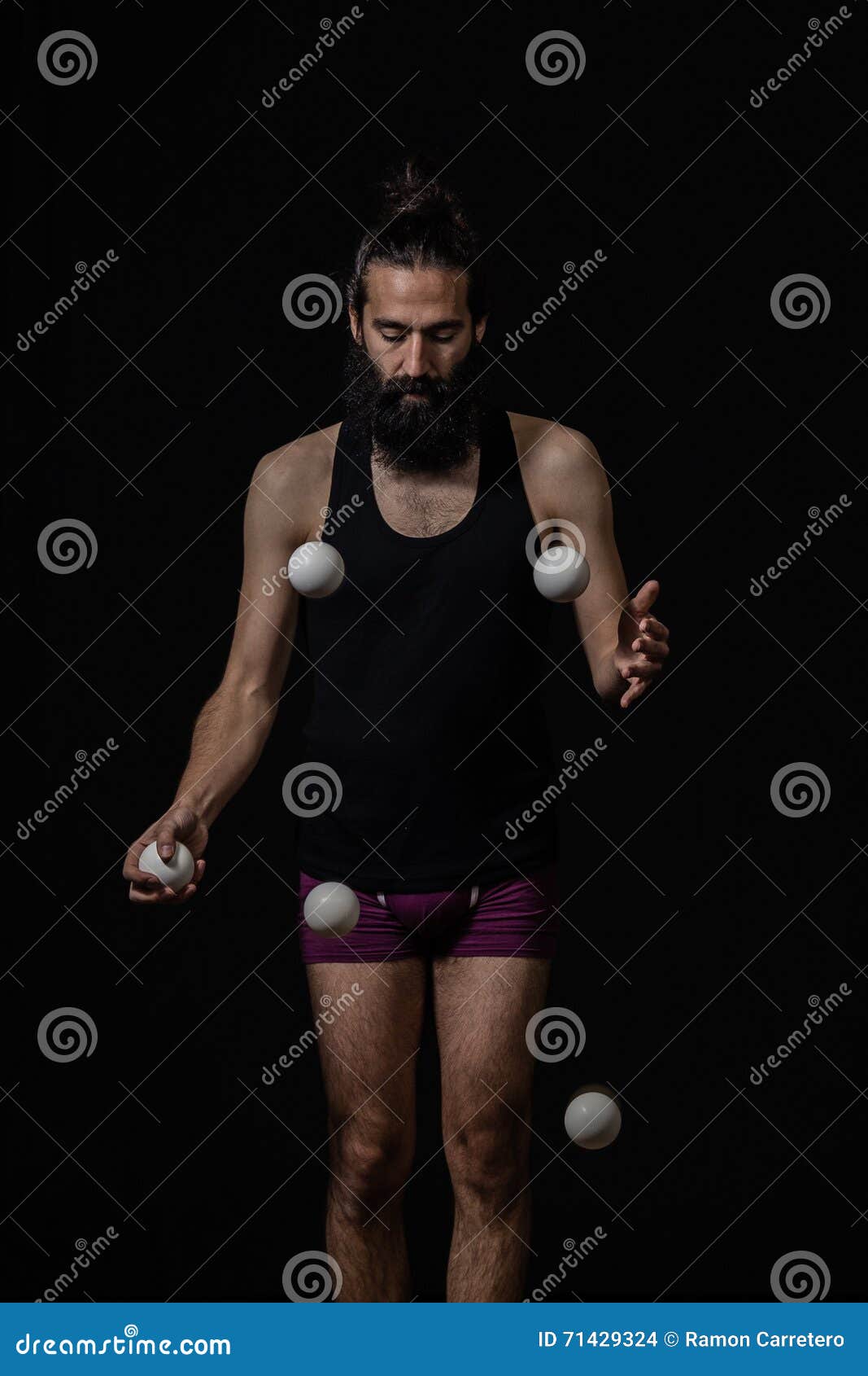 Focused Juggler at the Circus Stock Photo - Image of acrobat, show ...