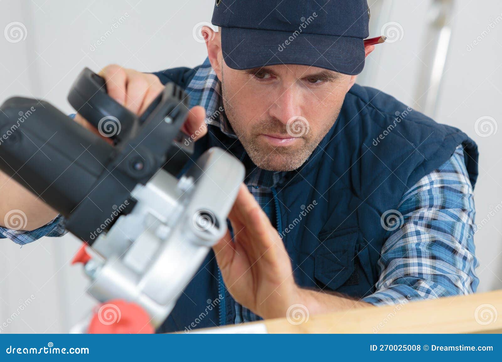 Focused man at work stock photo. Image of handyman, builder - 270025008