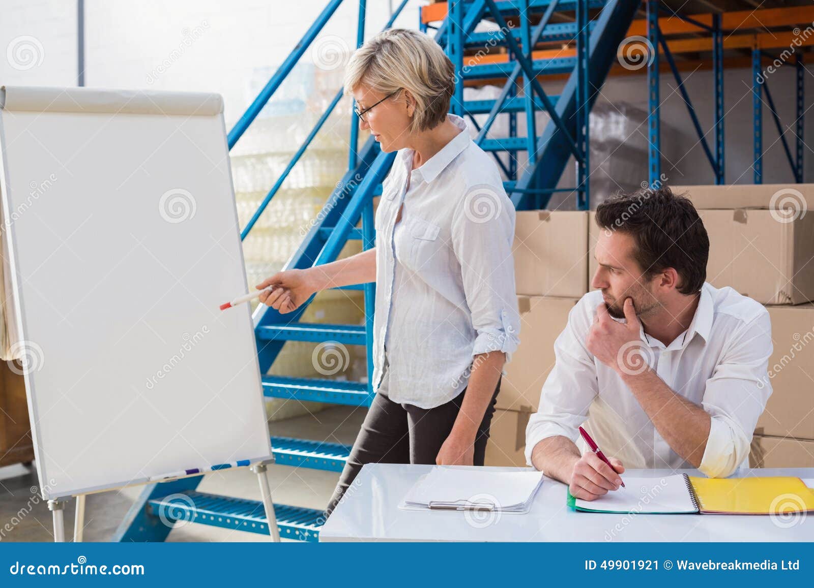 Focused Manager Taking Notes during Presentation Stock Image - Image of ...