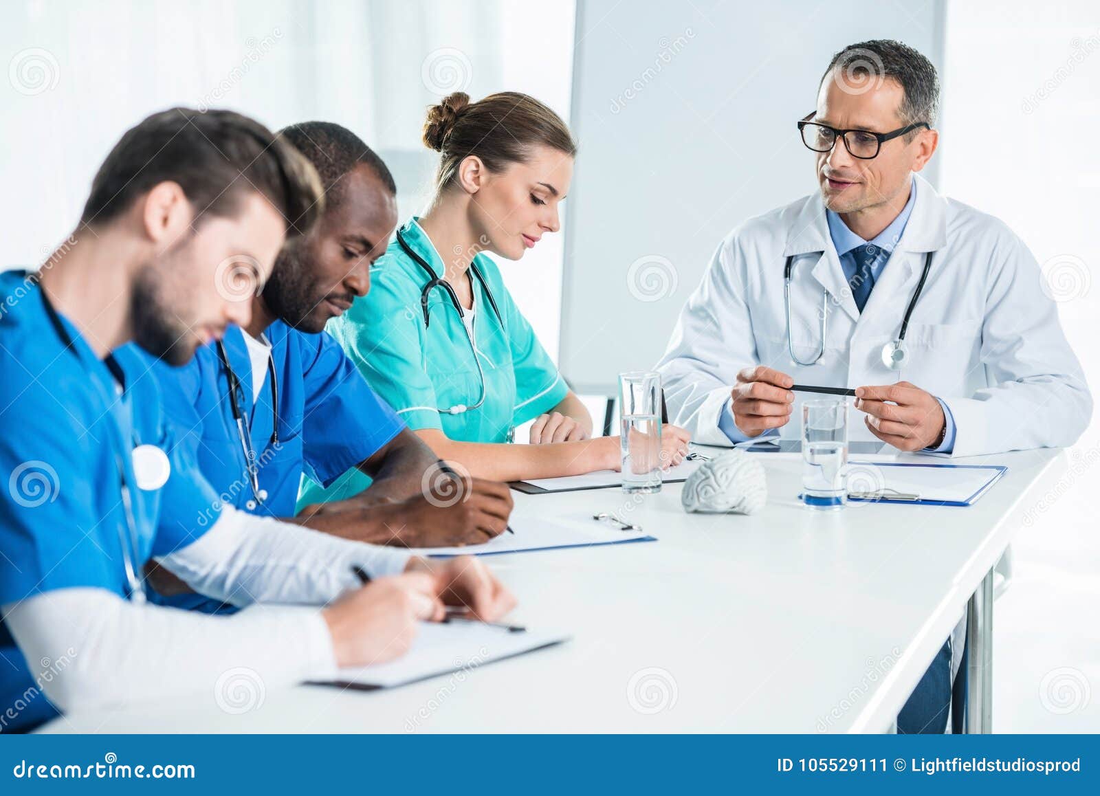 Team of Doctors Having Conversation Stock Image - Image of talking ...