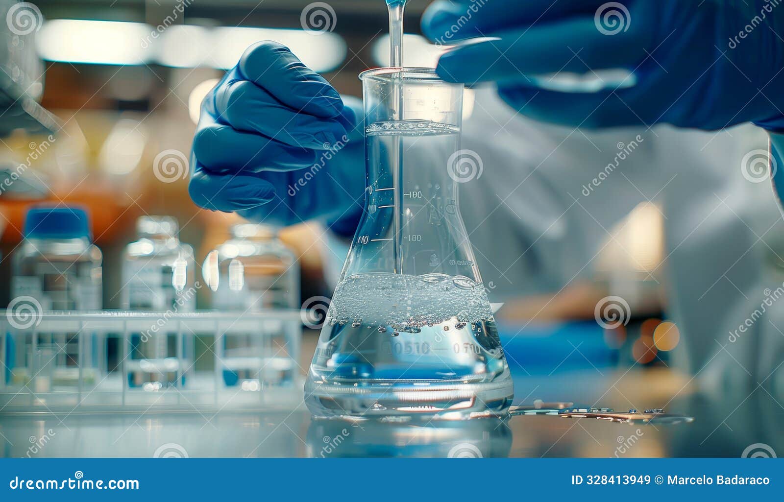 Focused Scientists Conducting Research In A Modern Laboratory Stock ...
