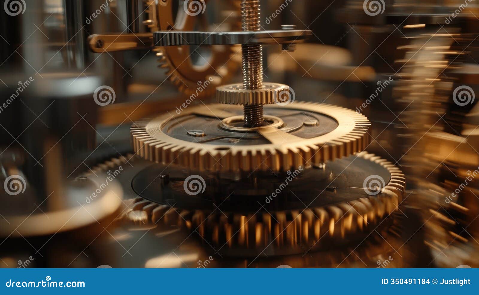 A Focused Shot of Gears and Pulleys in Motion Symbolizing the Automated ...