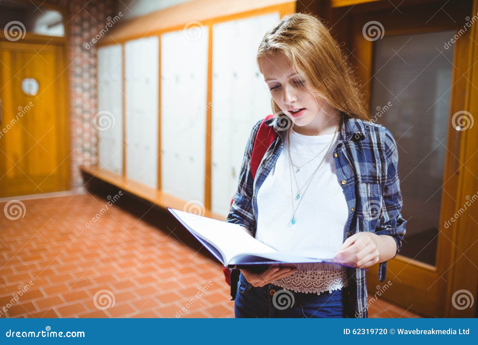 Focused Student Standing and Studying Stock Photo - Image of happy ...