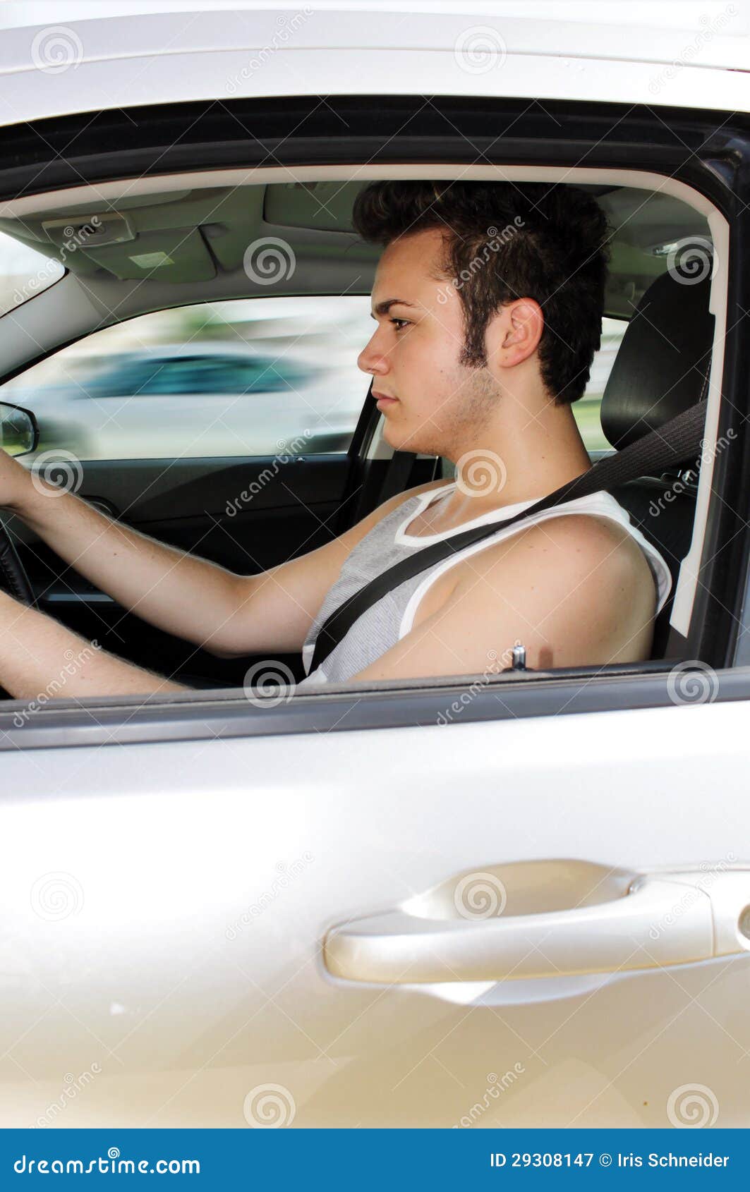 Focused Teenage Driver stock image. Image of adolescent - 29308147