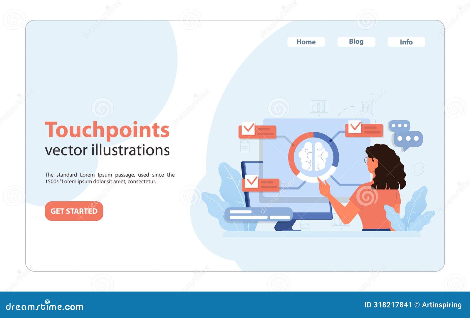 Focused Woman Pinpoints Critical Customer Stock Vector - Illustration ...