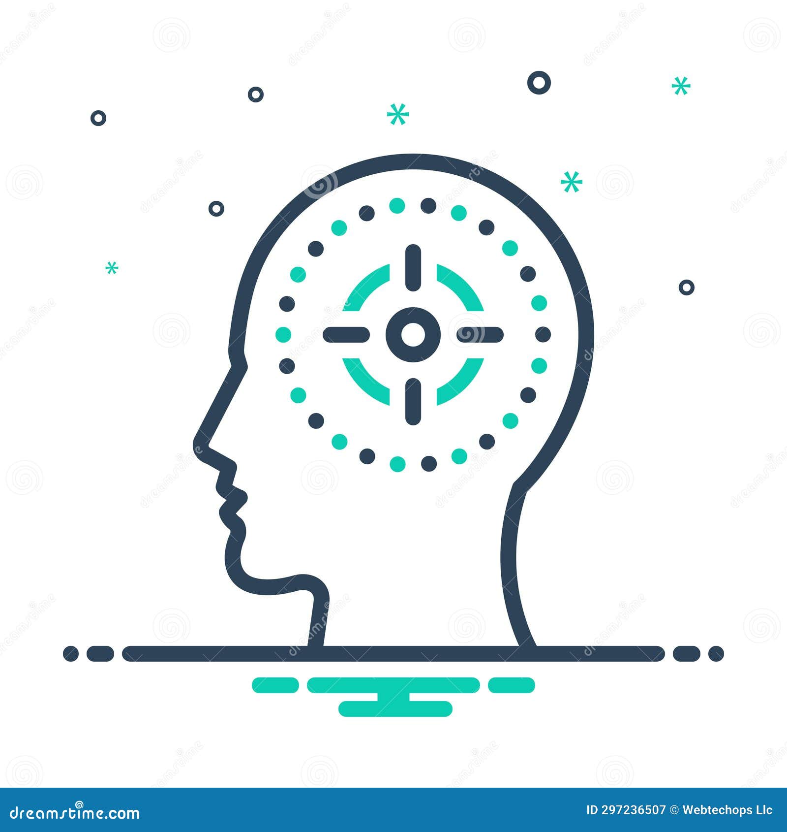 Mix Icon for Focuses, Focal Point and Observation Stock Vector ...