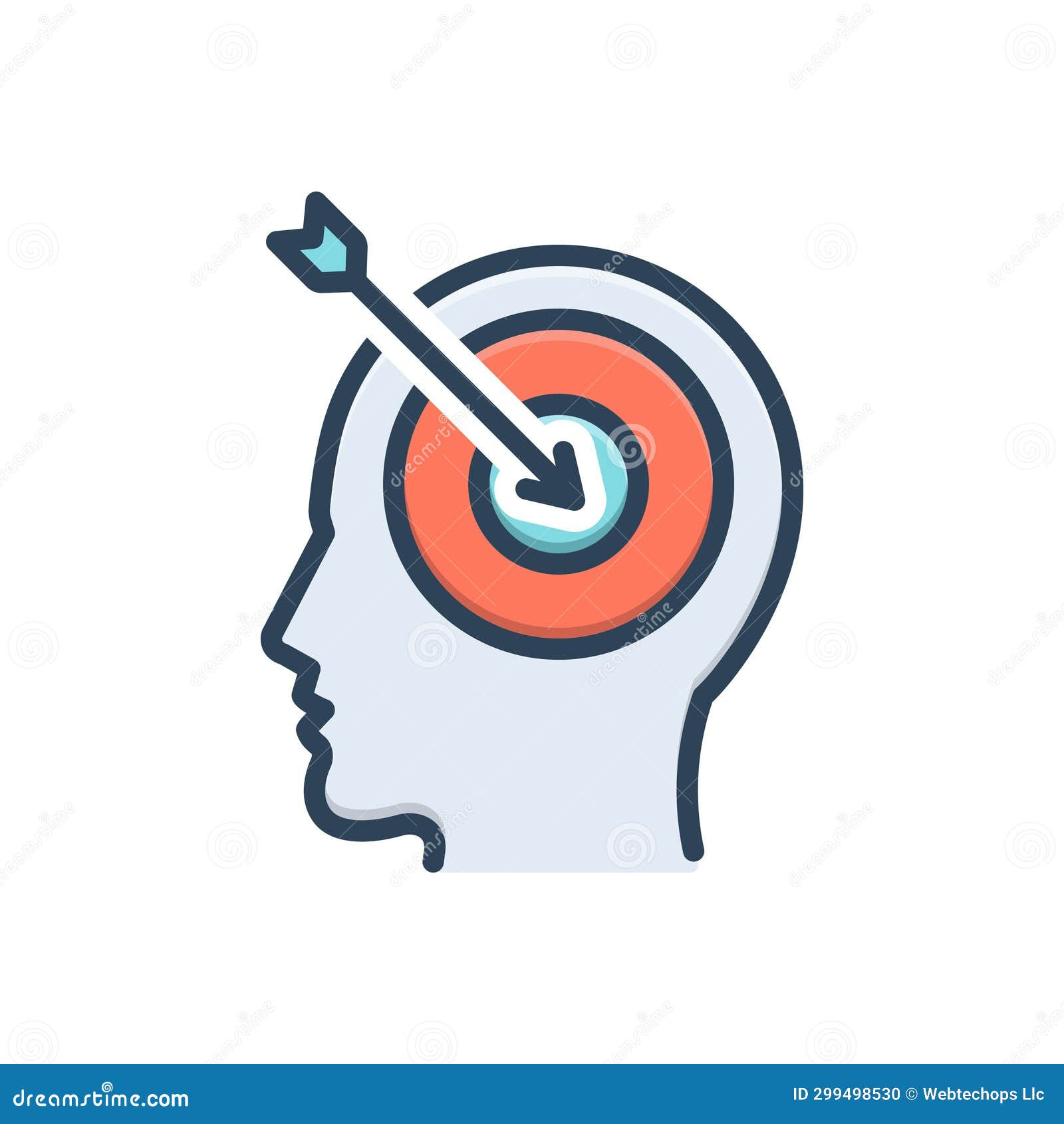 Attention Concentration, Cognitive Dissonance, Confusion Icon. Concept ...