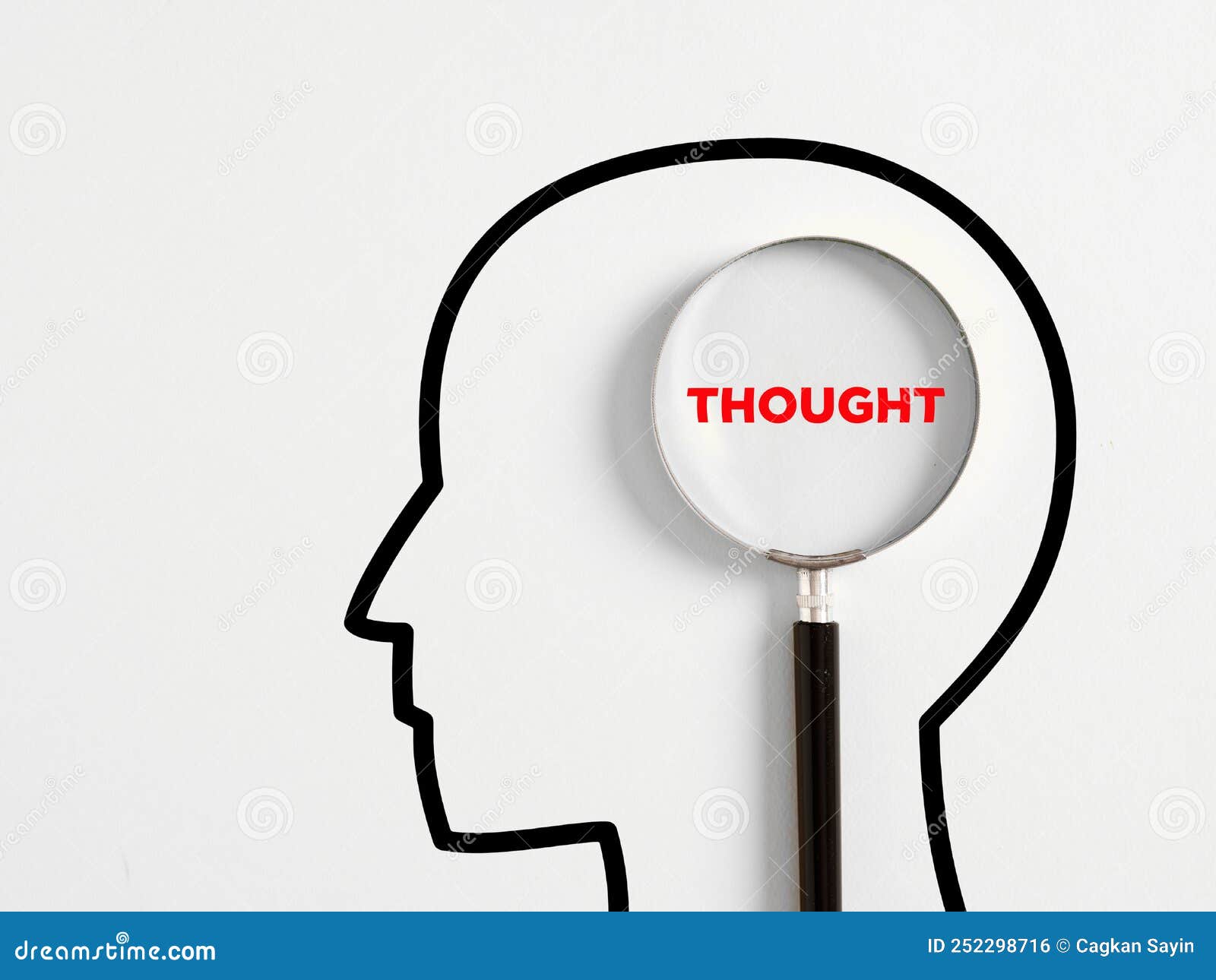 Focusing or Analyzing the Thoughts, Thinking and Ideas Concept Stock ...