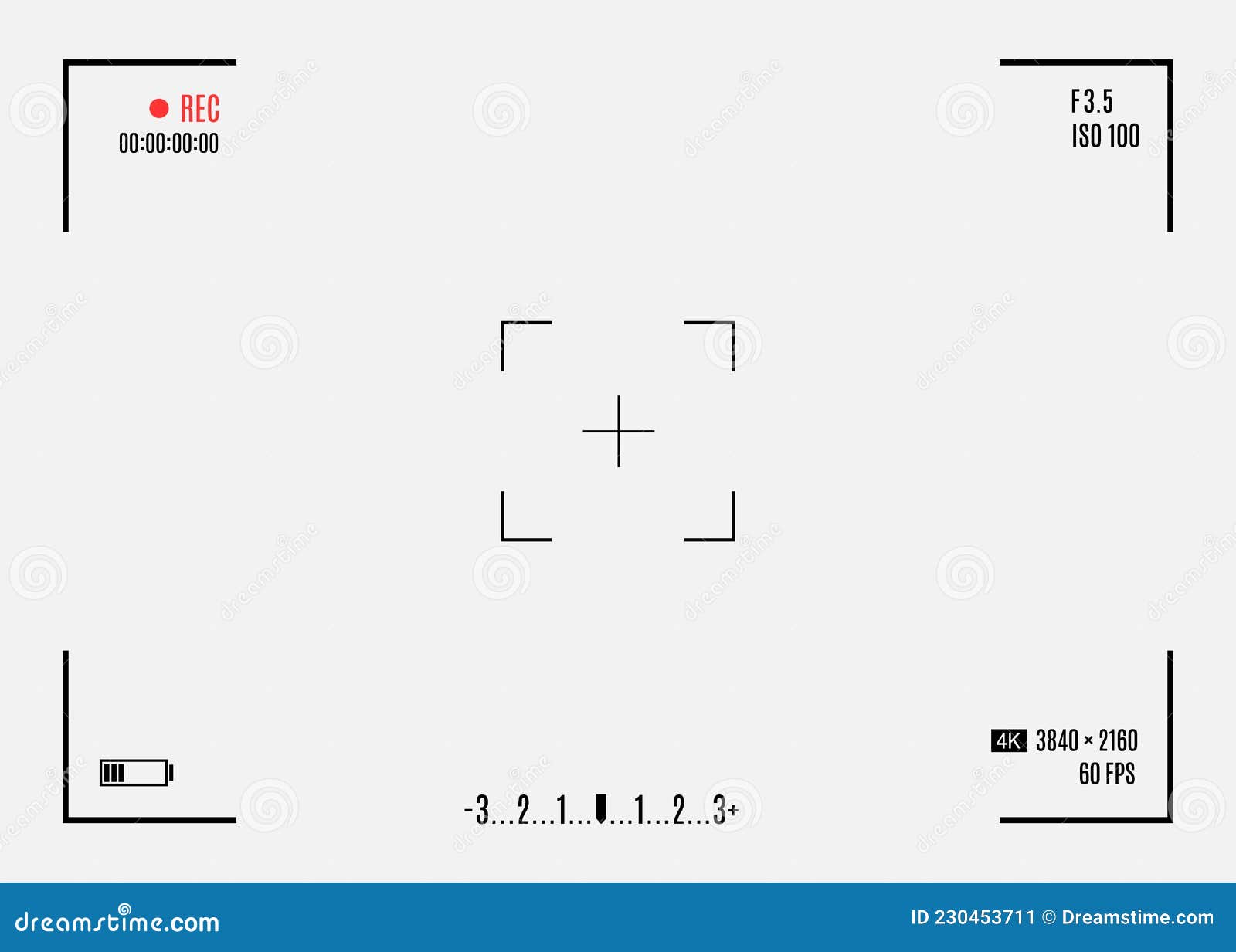 Focusing the Camera Screen or Focus Camcorder Image. Stock Illustration ...