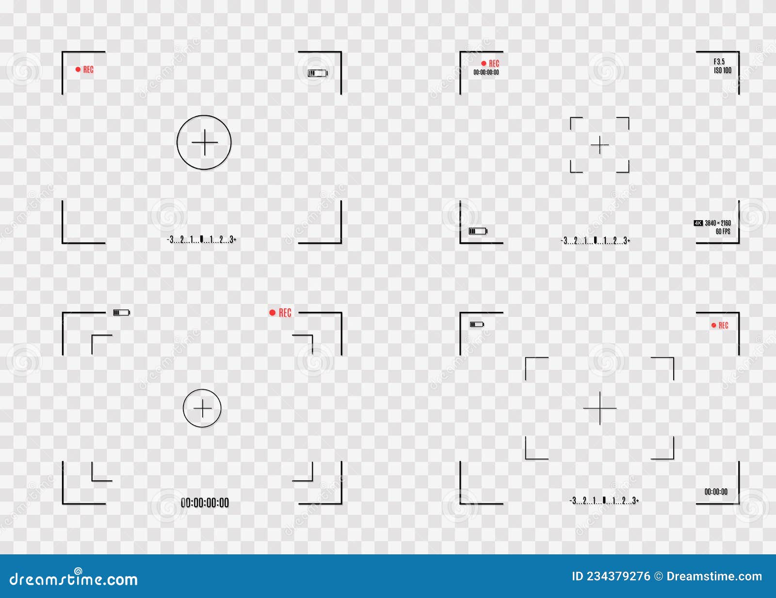 Focusing the Camera Screen or Focus Camcorder Image. Stock Illustration ...