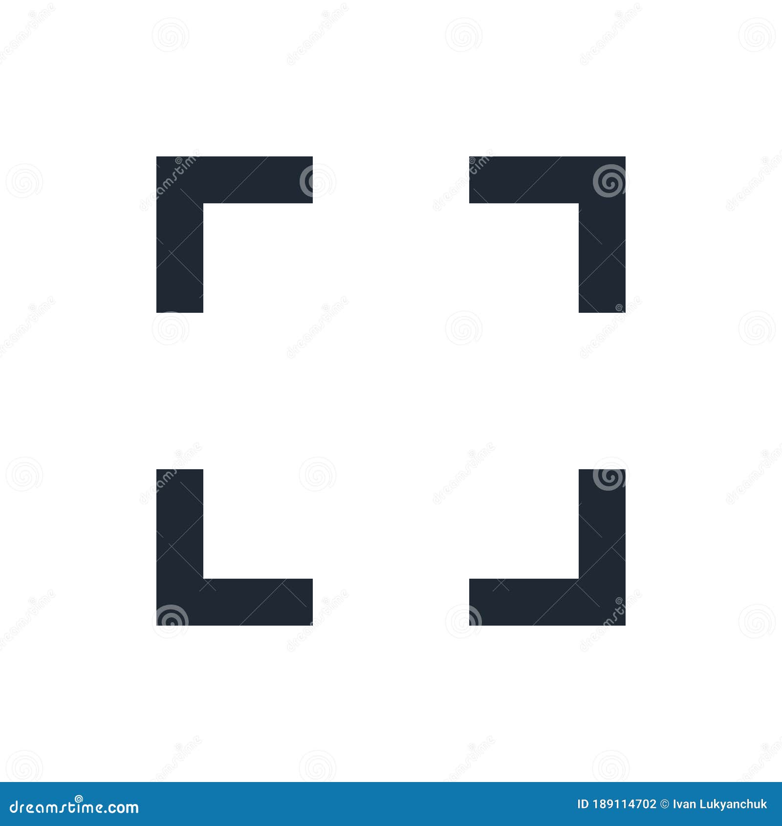 Focusing icon target sign stock vector. Illustration of stroke - 189114702