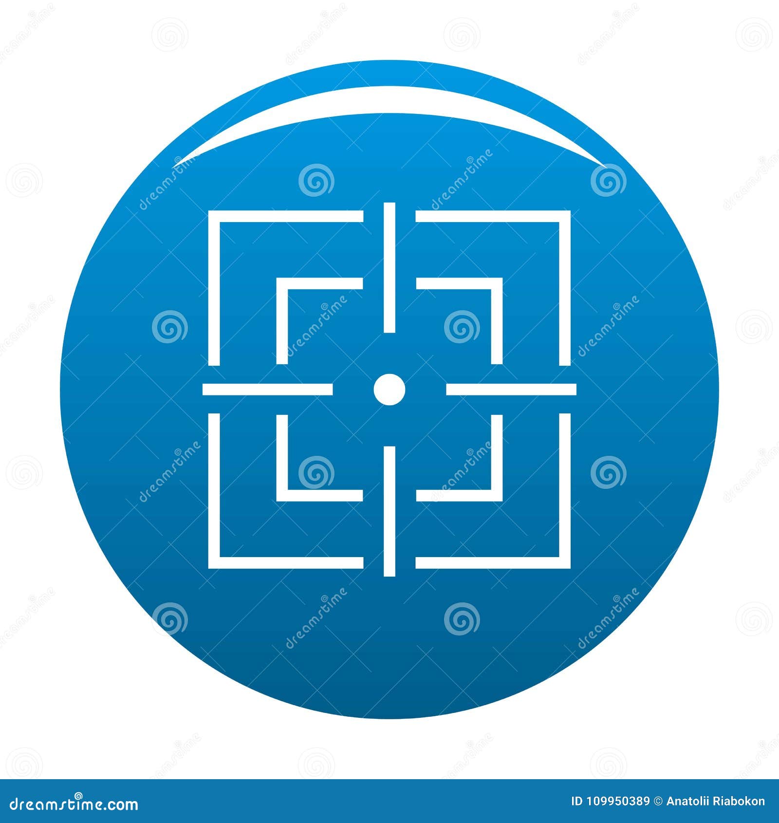 Focusing icon blue vector stock vector. Illustration of targeting ...