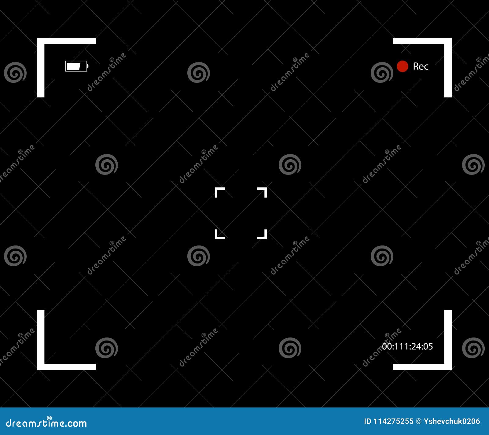 Focusing Screen Camera Icon. Black Background. Vector Illustration ...