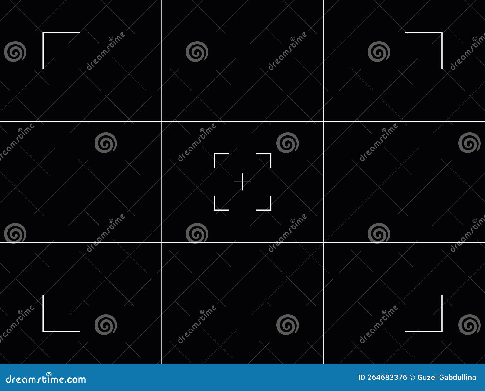 Focusing Screen of the Camera Viewfinder. Simple Vector Template of ...