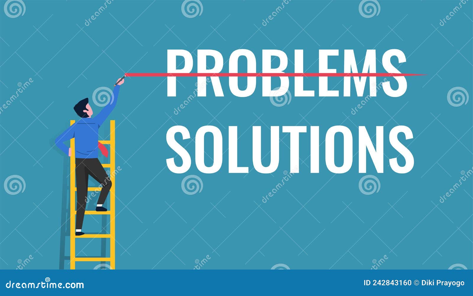 Focusing on Solutions Not on Problems Concept Stock Vector ...