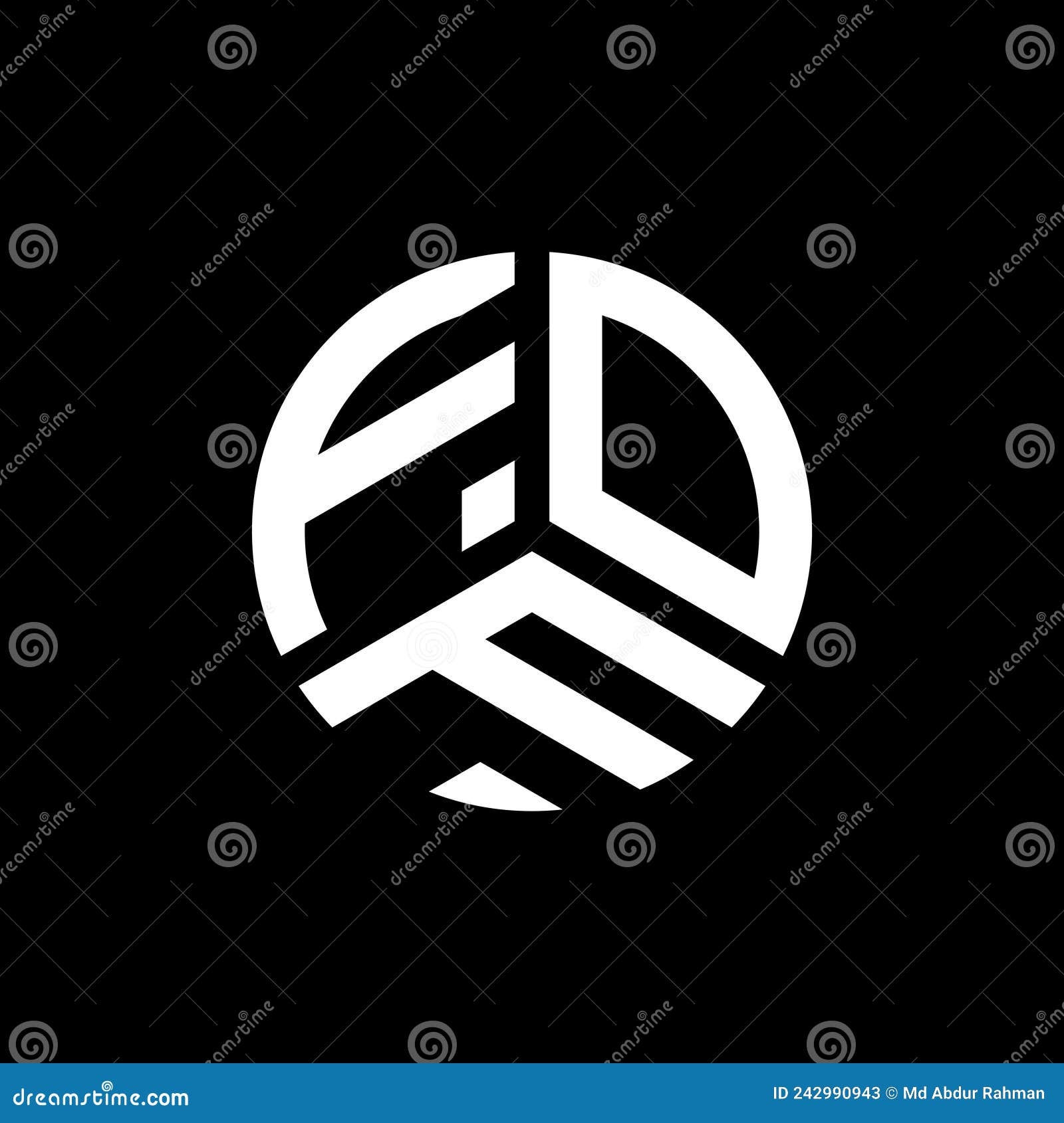 FOF Letter Logo Design On White Background. FOF Creative Initials ...