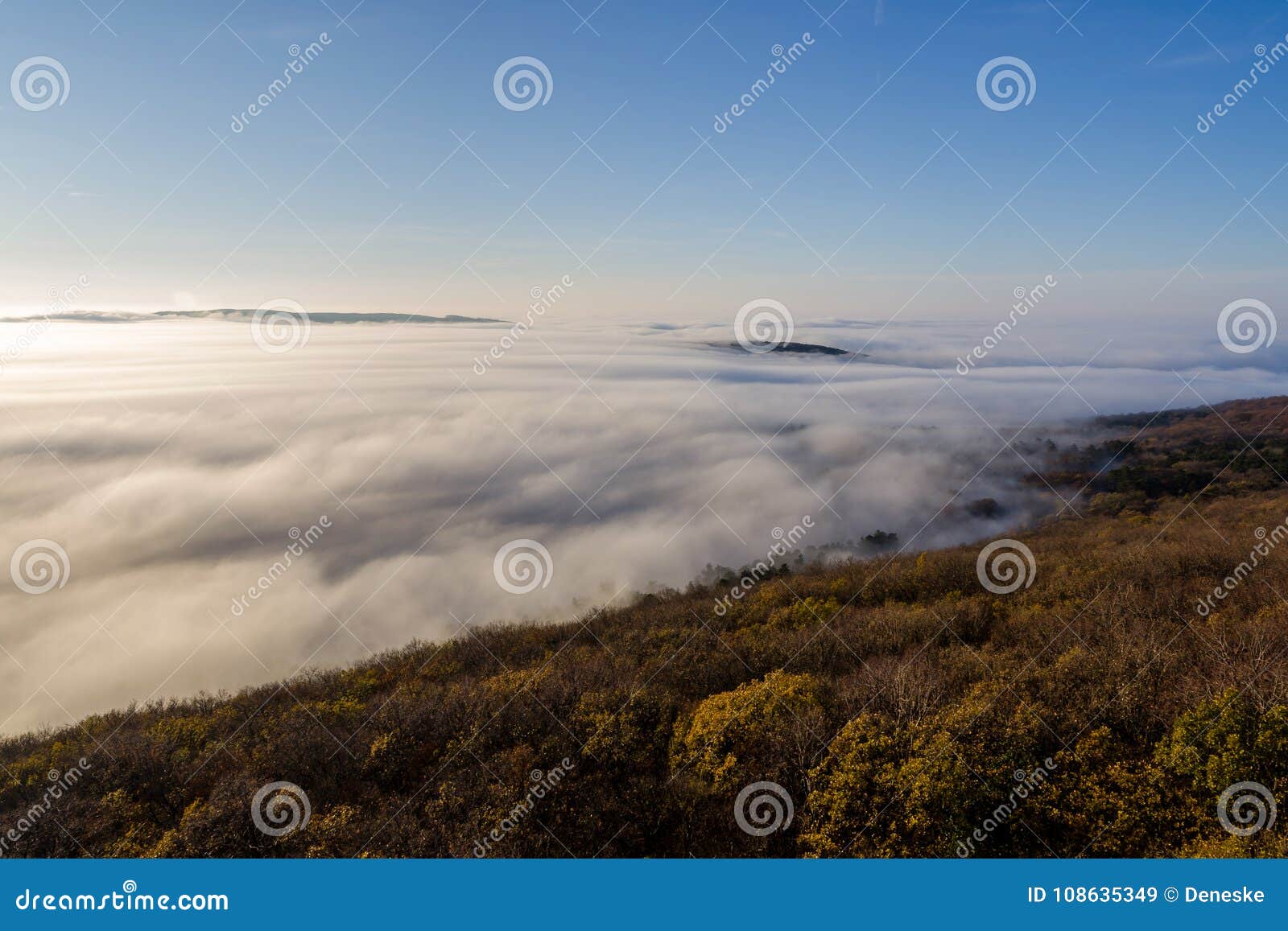 The Fog is Above the Mountains. Stock Image - Image of mountain, cloud ...
