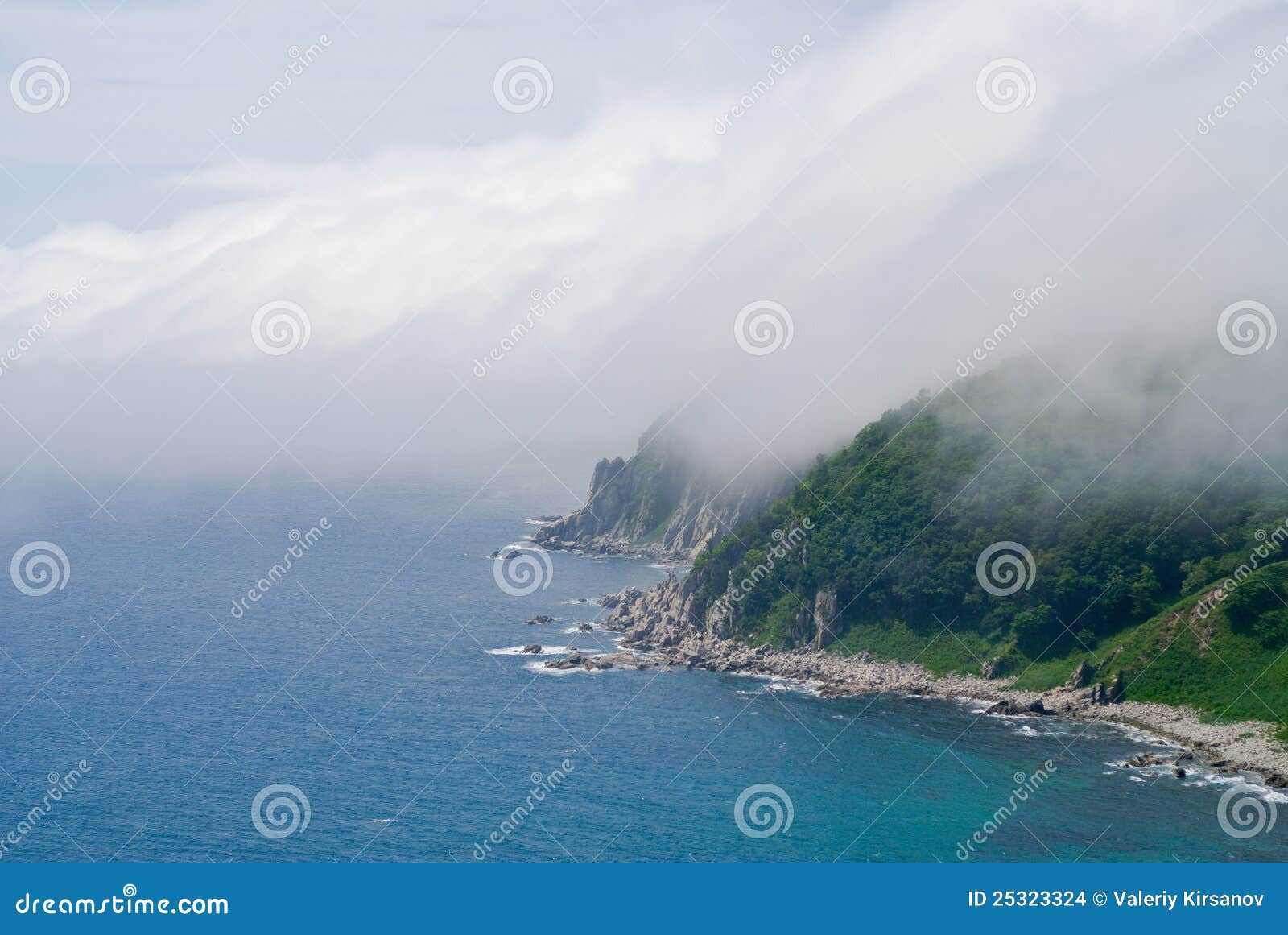 Fog above sea 5 stock photo. Image of seawater, outdoor - 25323324