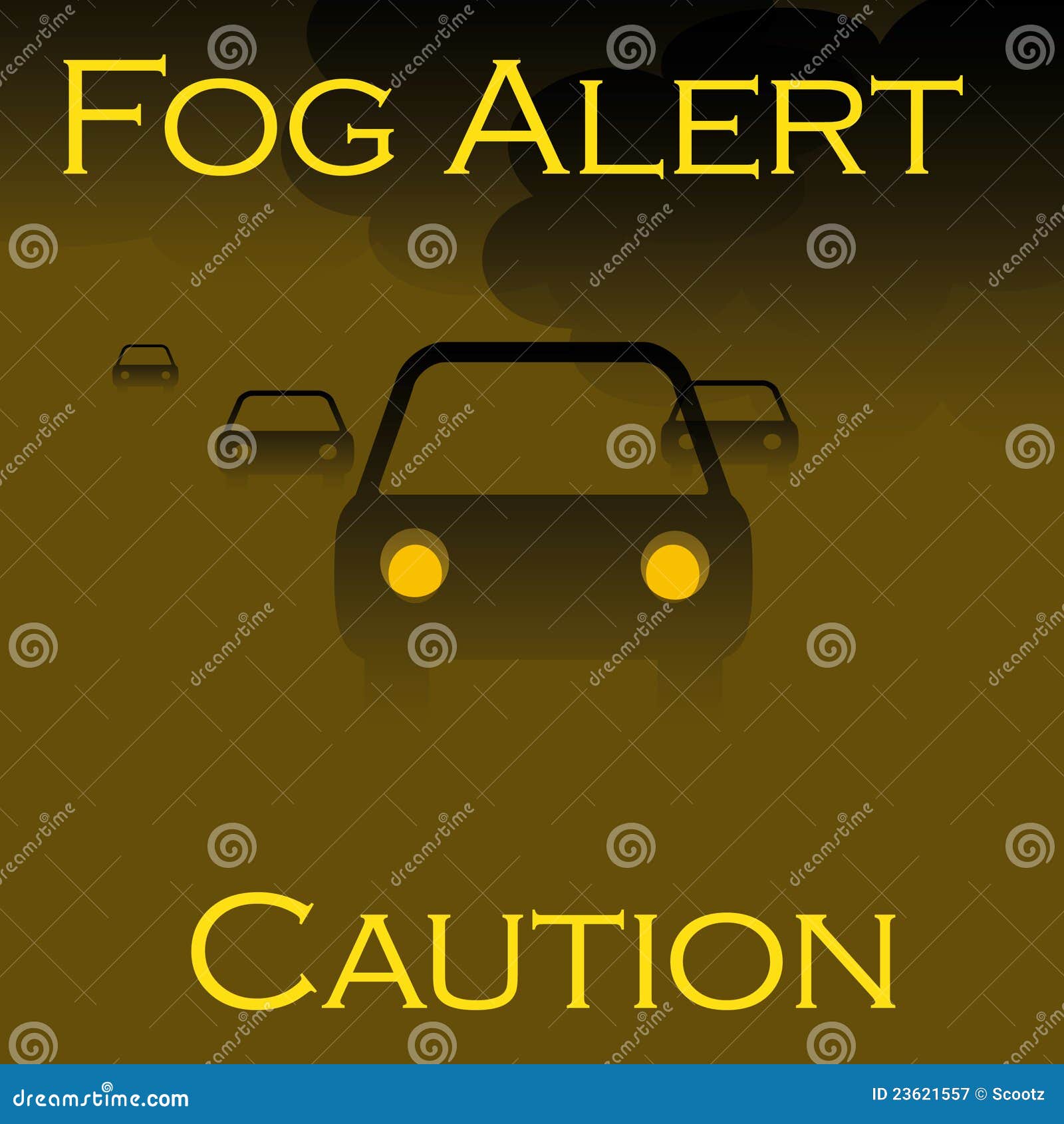 Fog alert stock illustration. Illustration of alert, commute - 23621557