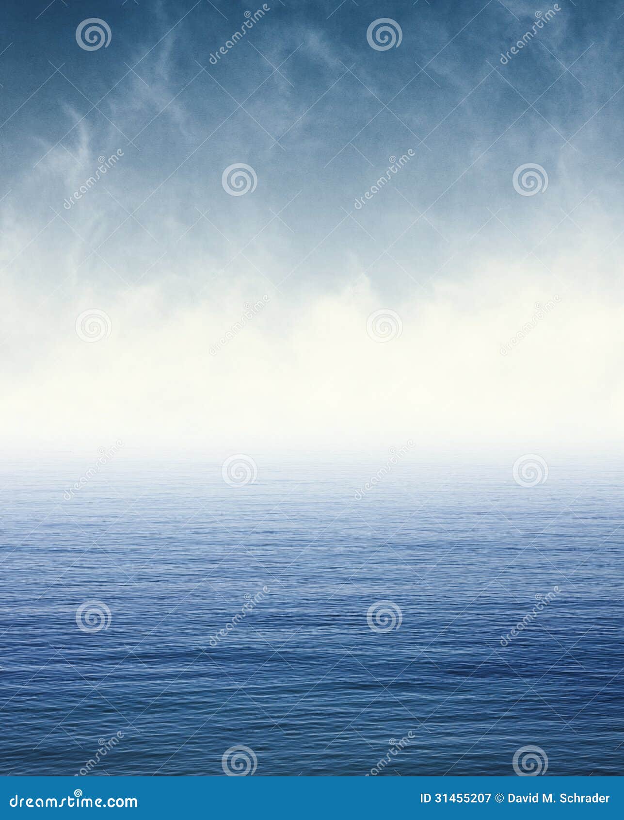 Fog on Blue Ocean stock image. Image of calm, clouds - 31455207