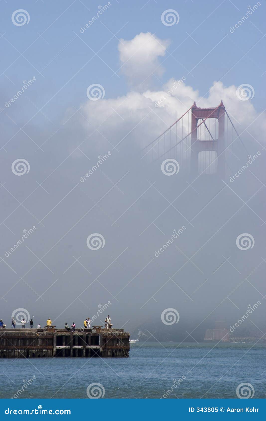 Fog Fishing 2 stock image. Image of fishing, gate, pier - 343805