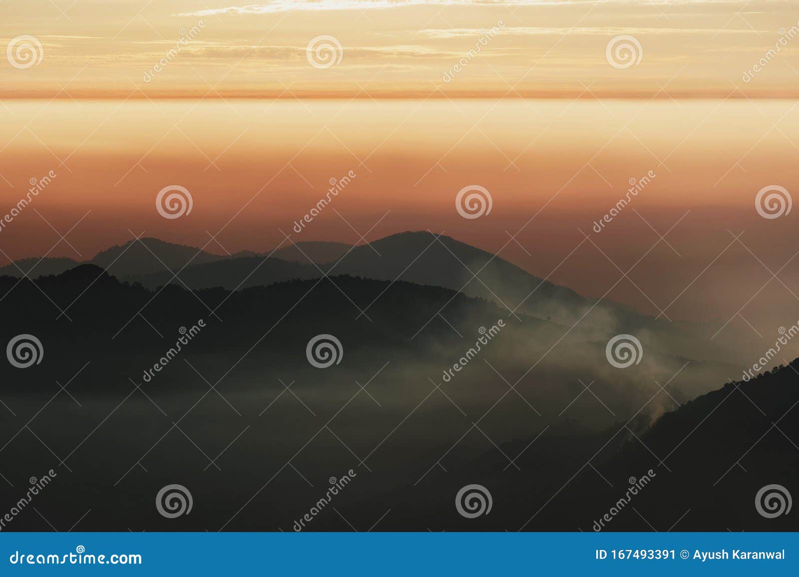 Fog Flowing through the Mountains Stock Image - Image of mountain ...
