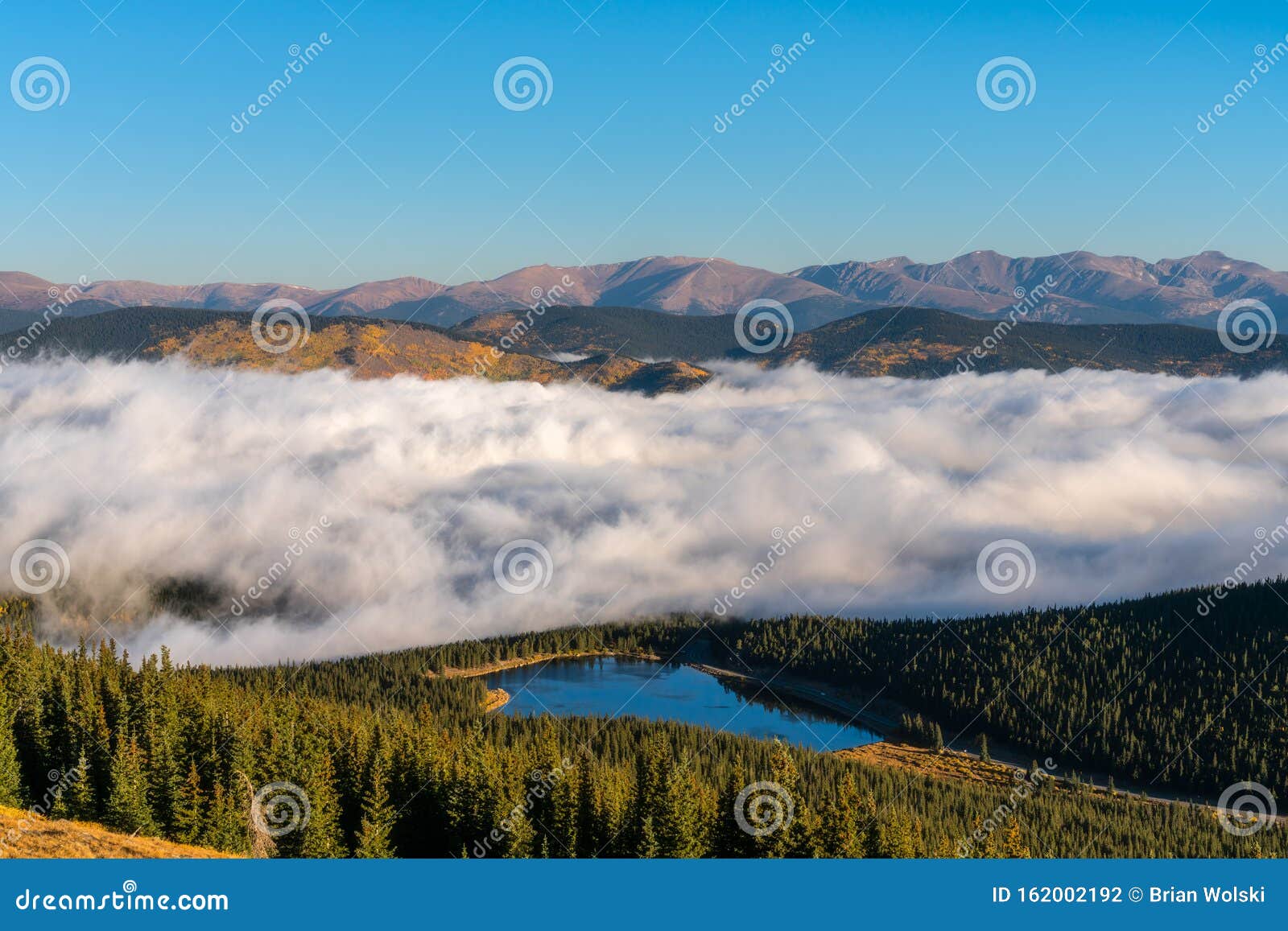 Fog Inversion on Mount Evans Stock Photo - Image of colorado, evergreen ...