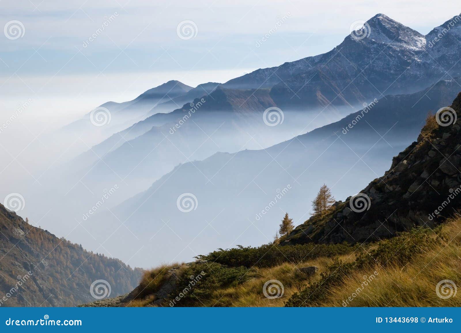 Fog In Italian Alps Royalty Free Stock Photos - Image: 13443698