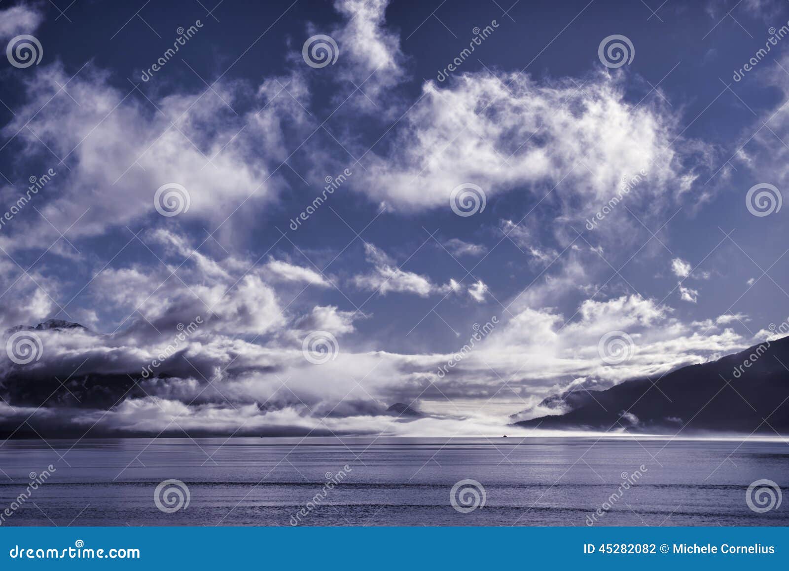Fog Lifting stock photo. Image of alaska, fjord, ocean - 45282082