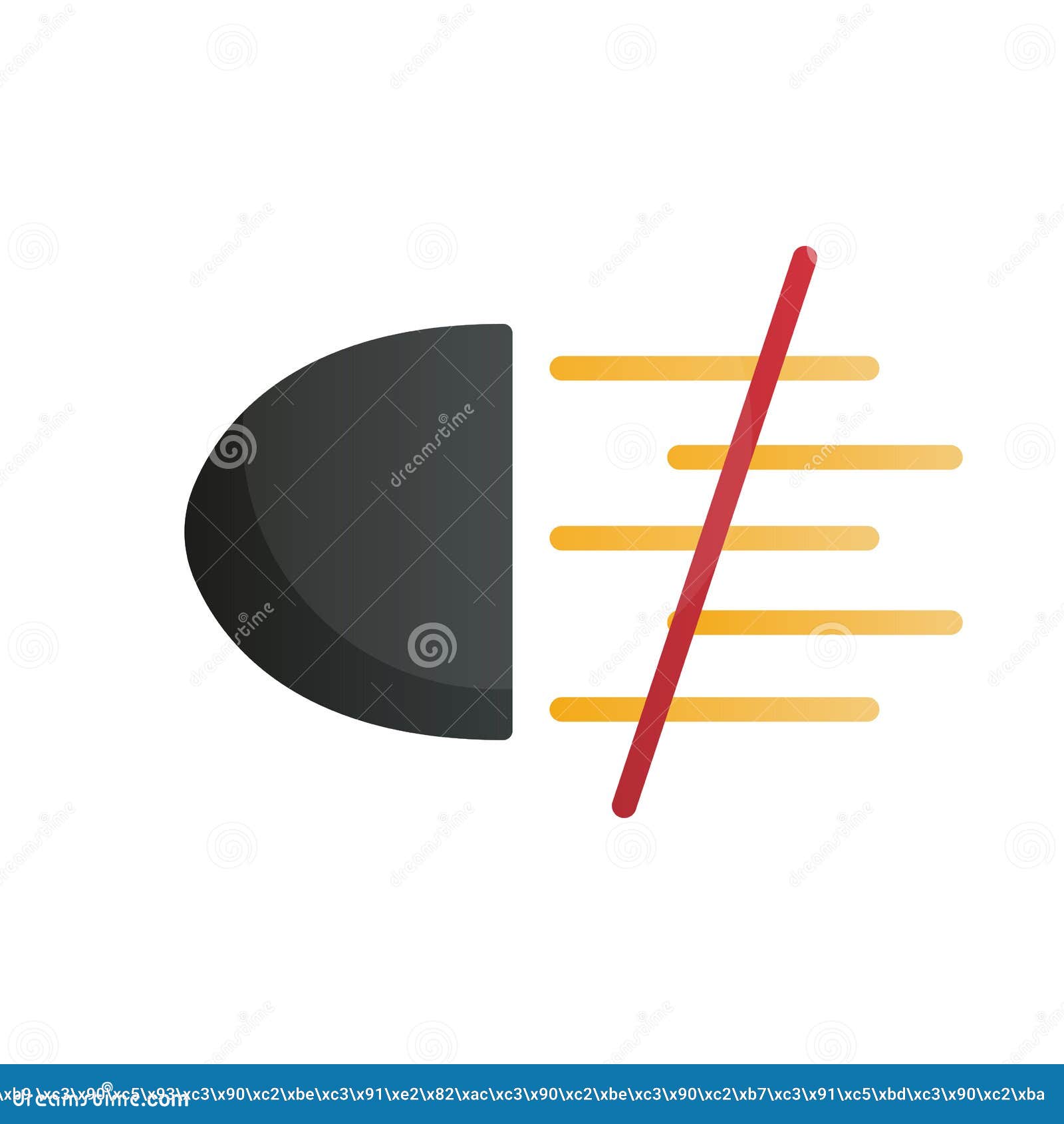 Fog Lights Icon on White Background, Vector Illustration Stock Vector ...