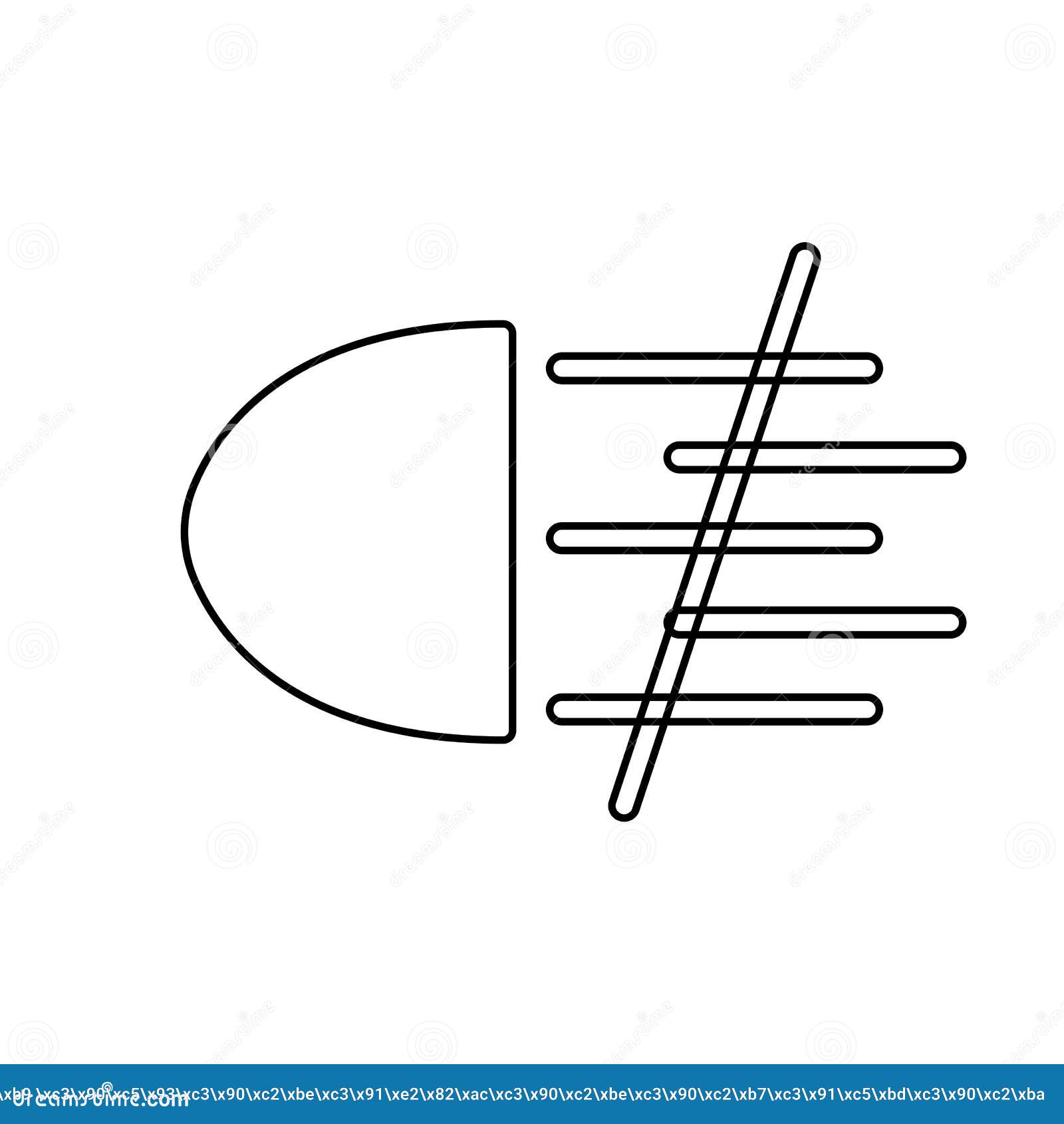 Fog Lights Icon on White Background, Vector Illustration Stock Vector ...