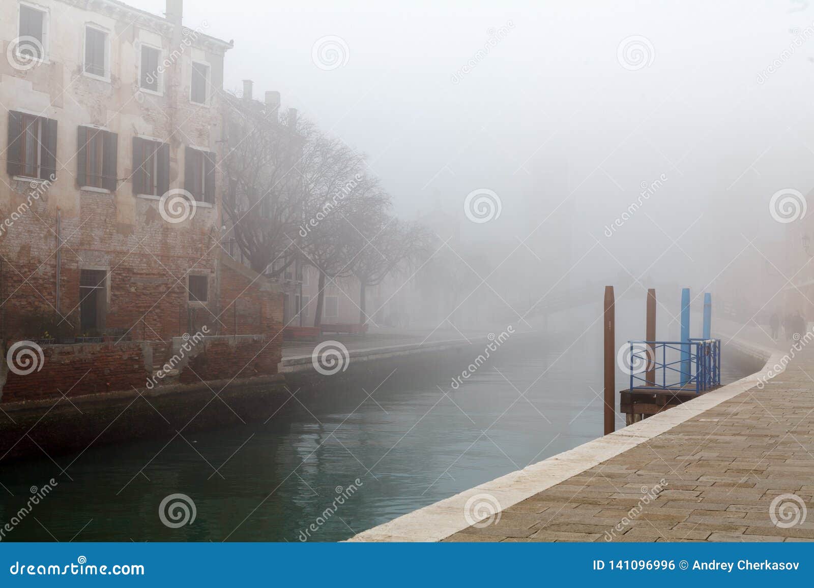 Fog morning in Venice stock photo. Image of italian - 141096996