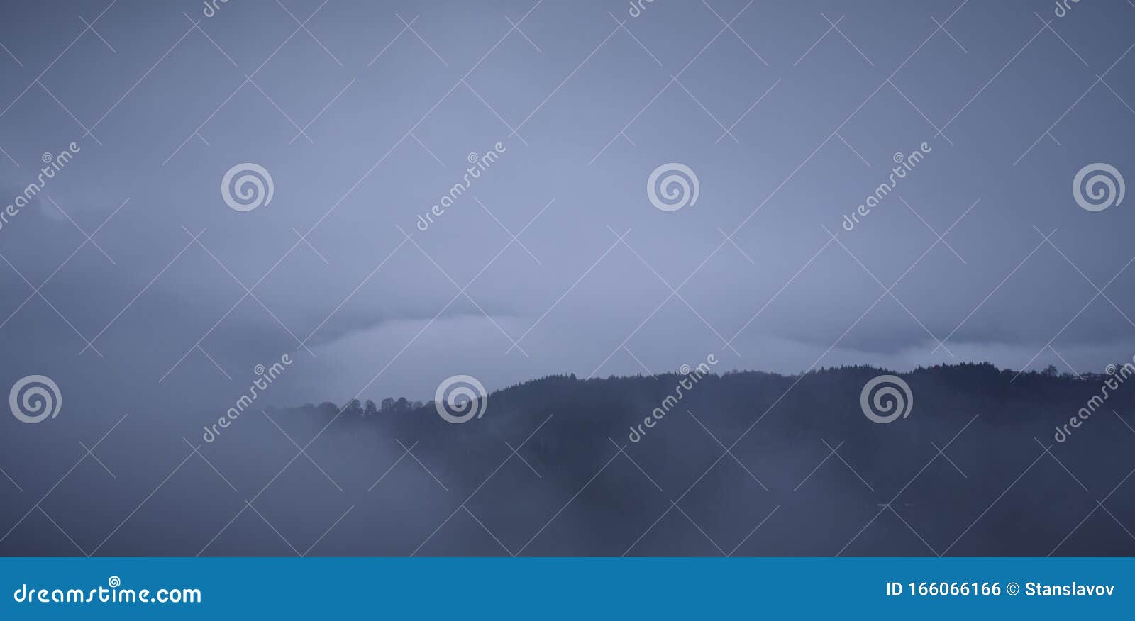 Fog in the Mountain Dramatic Composition Stock Photo - Image of ...