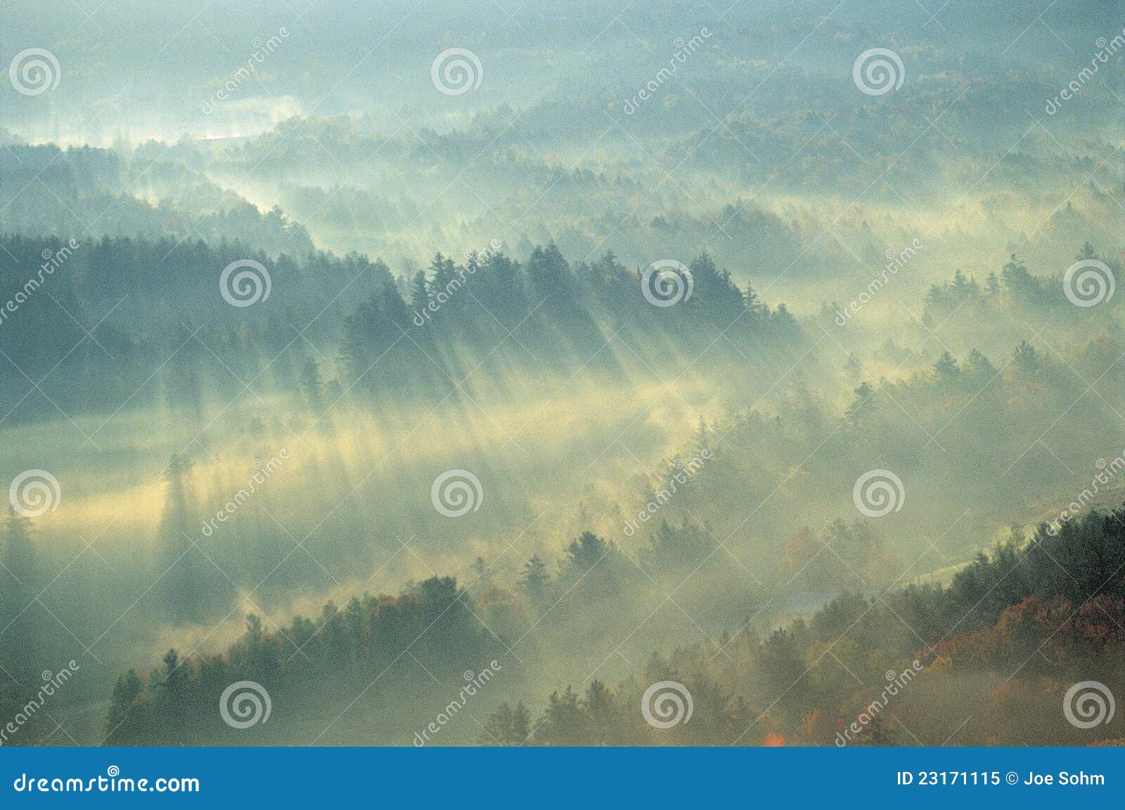 Fog Over Green Mountains stock image. Image of forests - 23171115
