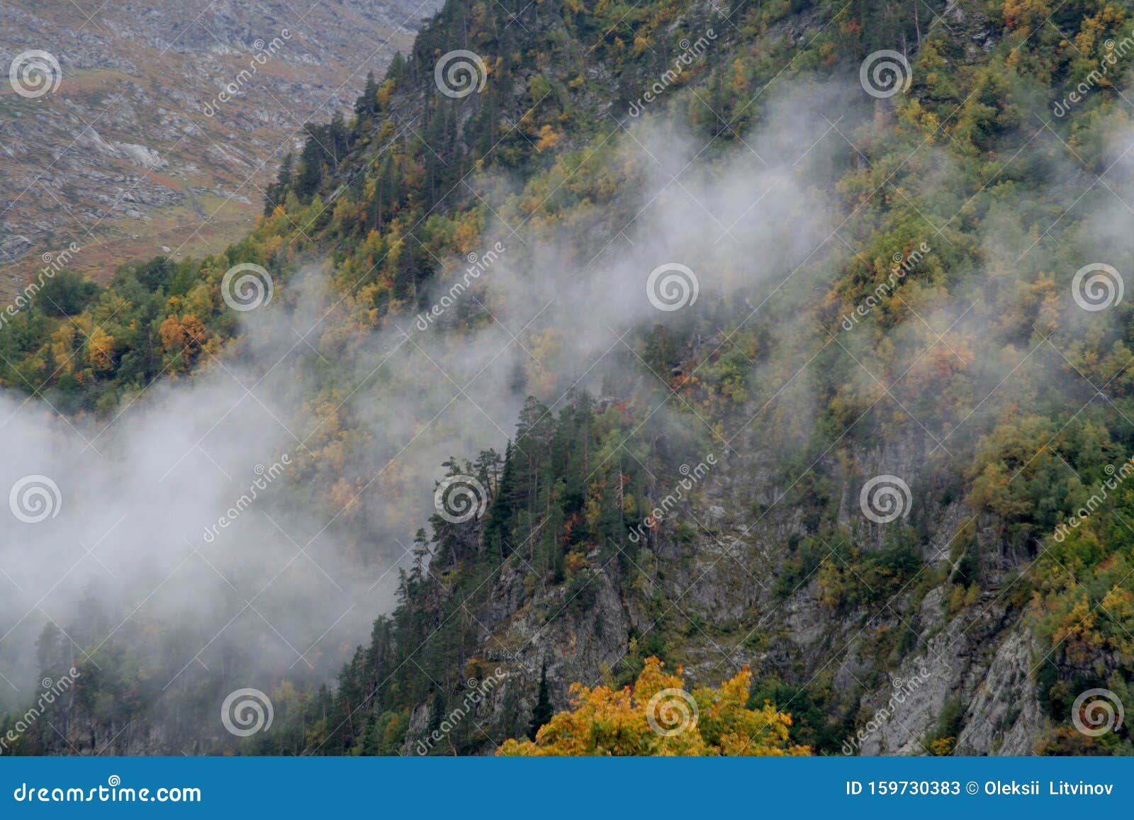 Fog Over the Mountains. Autumn in the Mountains Stock Image - Image of ...