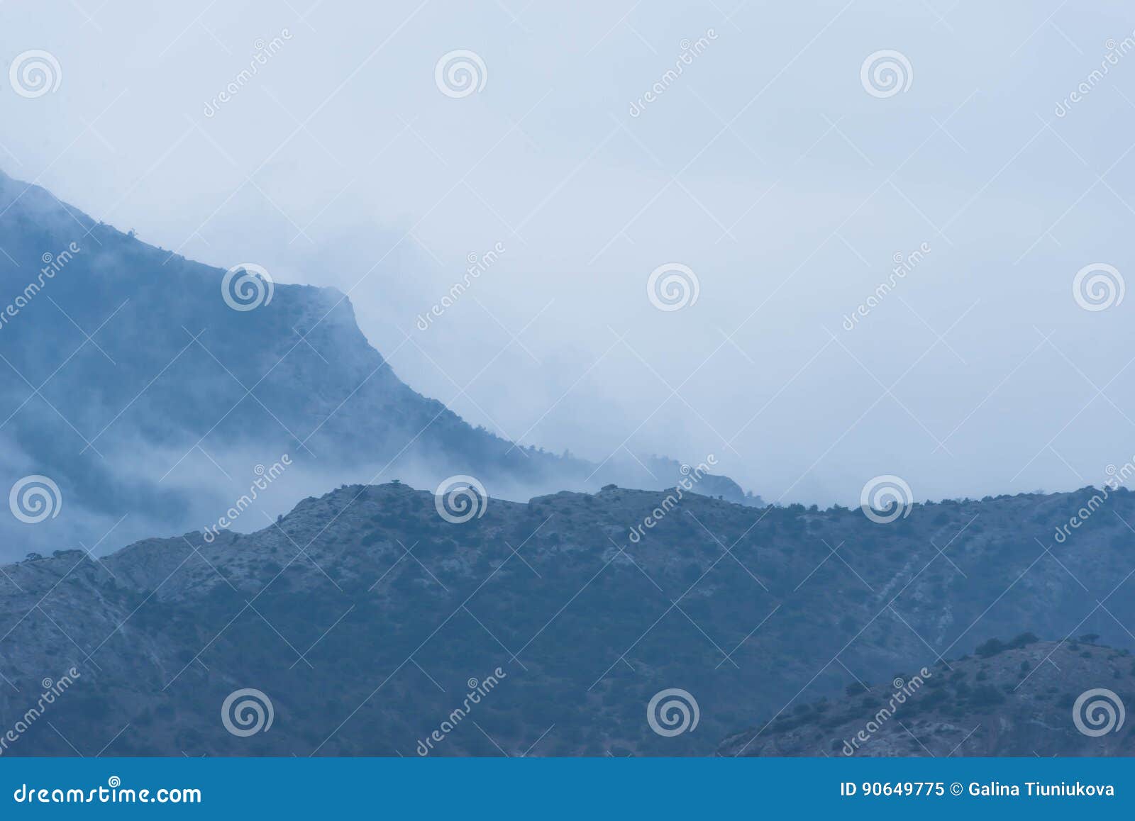 Fog over the mountains stock image. Image of forest, despondency - 90649775
