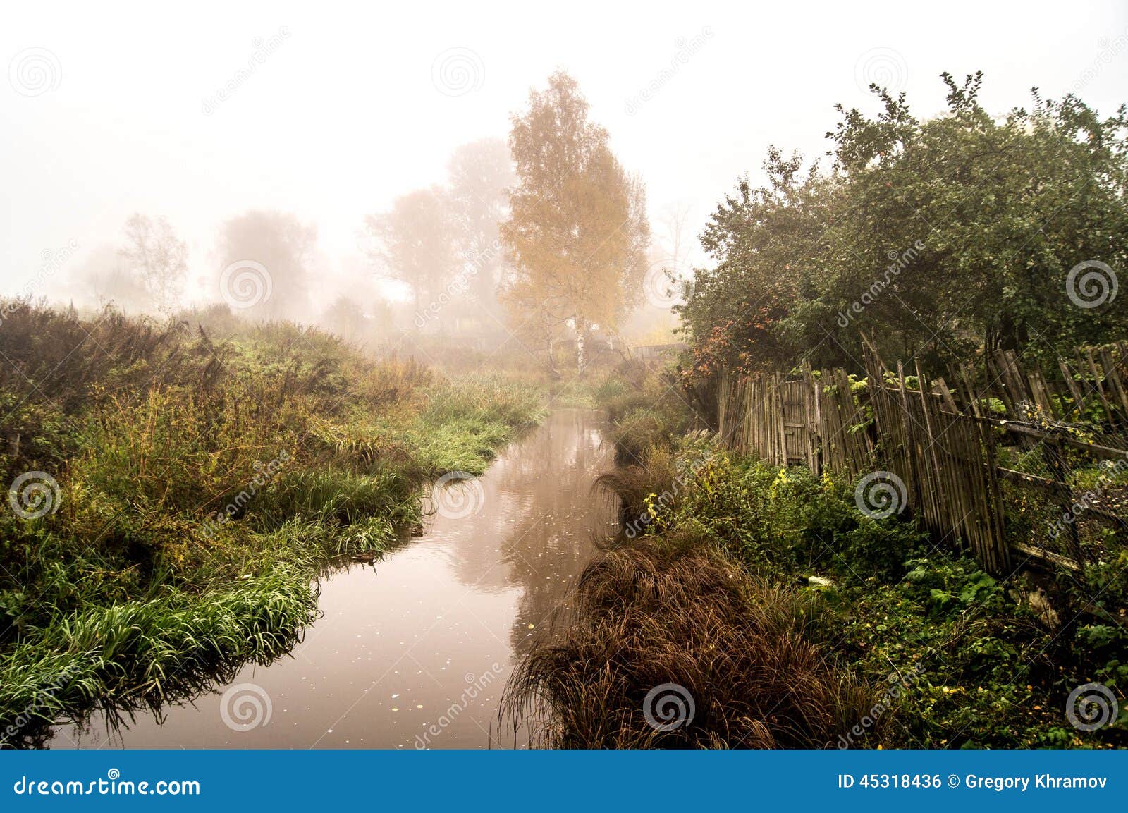 Fog over the river stock photo. Image of russia, nature - 45318436