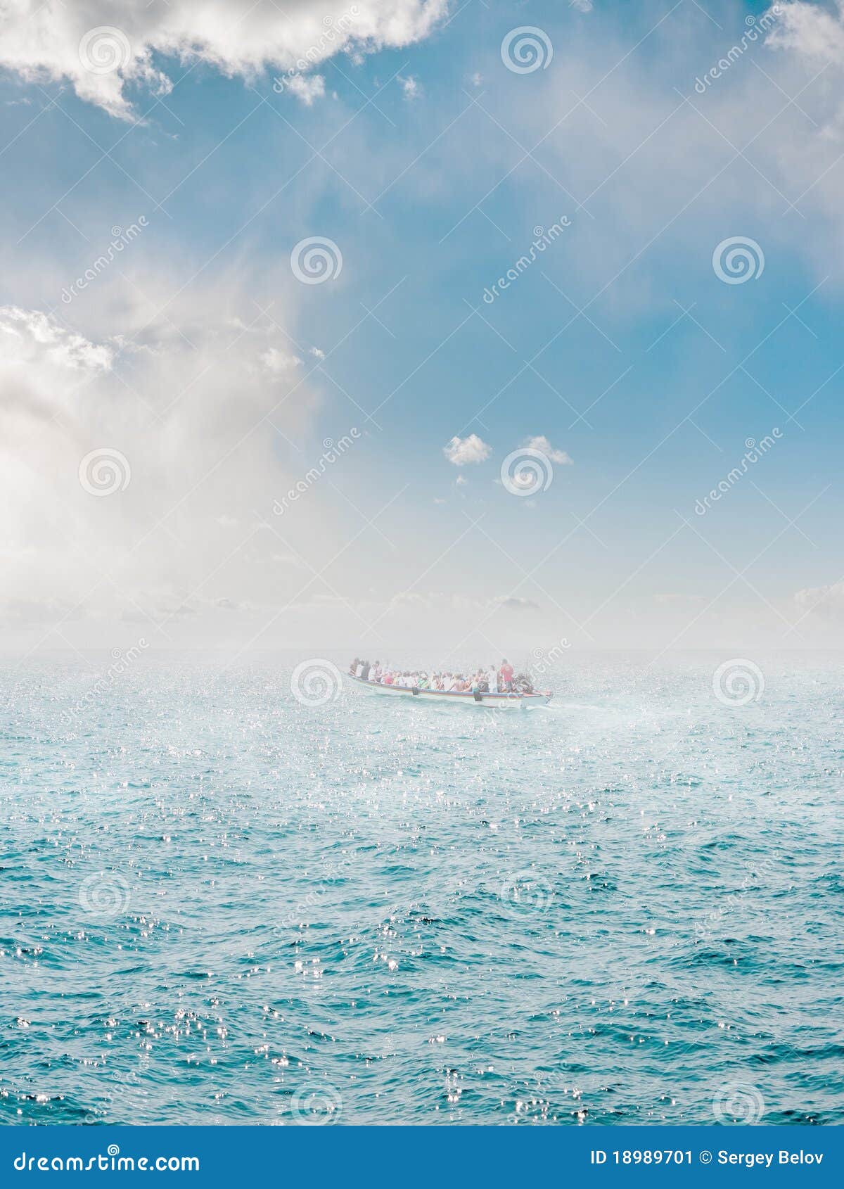 Fog over the sea stock image. Image of passengers, haze - 18989701