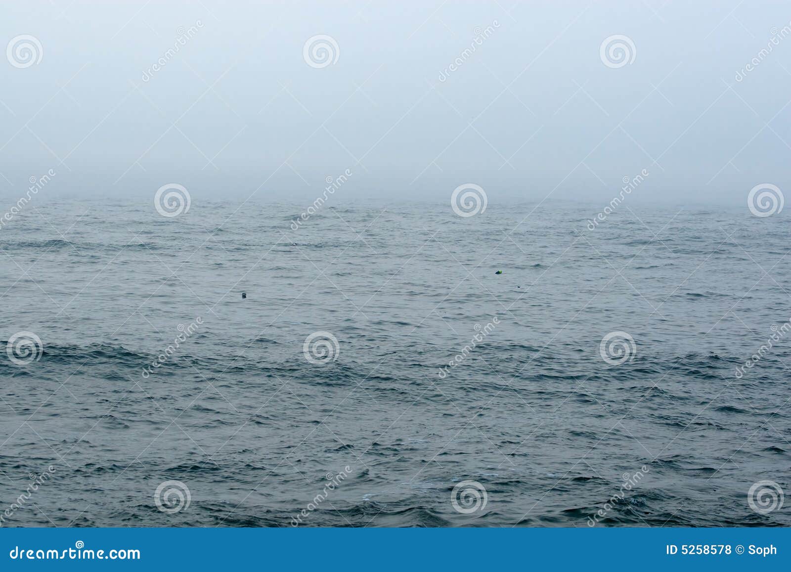 Fog over sea or ocean stock photo. Image of weather, obscured - 5258578