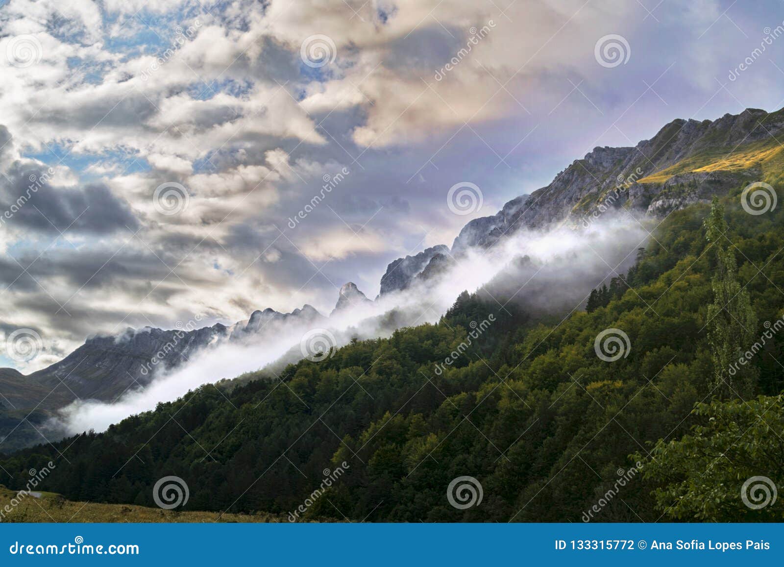 Fog in Pyrenees Mountains in Spain Stock Photo - Image of adventure ...