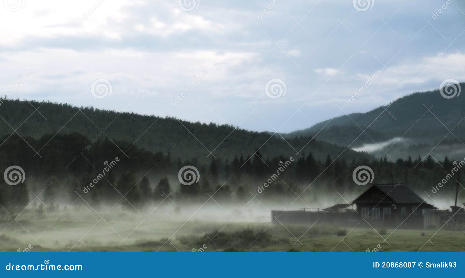Fog after a rain stock image. Image of fence, gloomy - 20868007