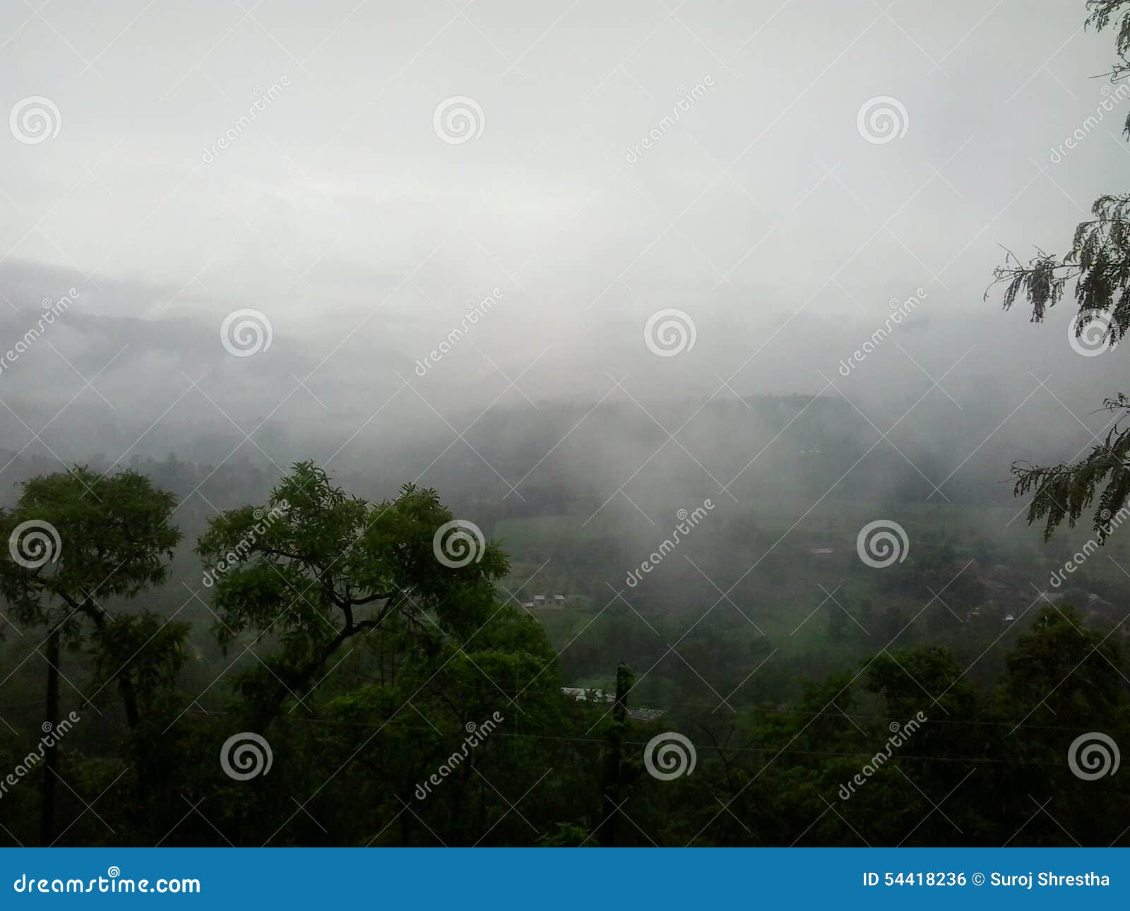 Fog stock photo. Image of nepal, fogy, rain - 54418236