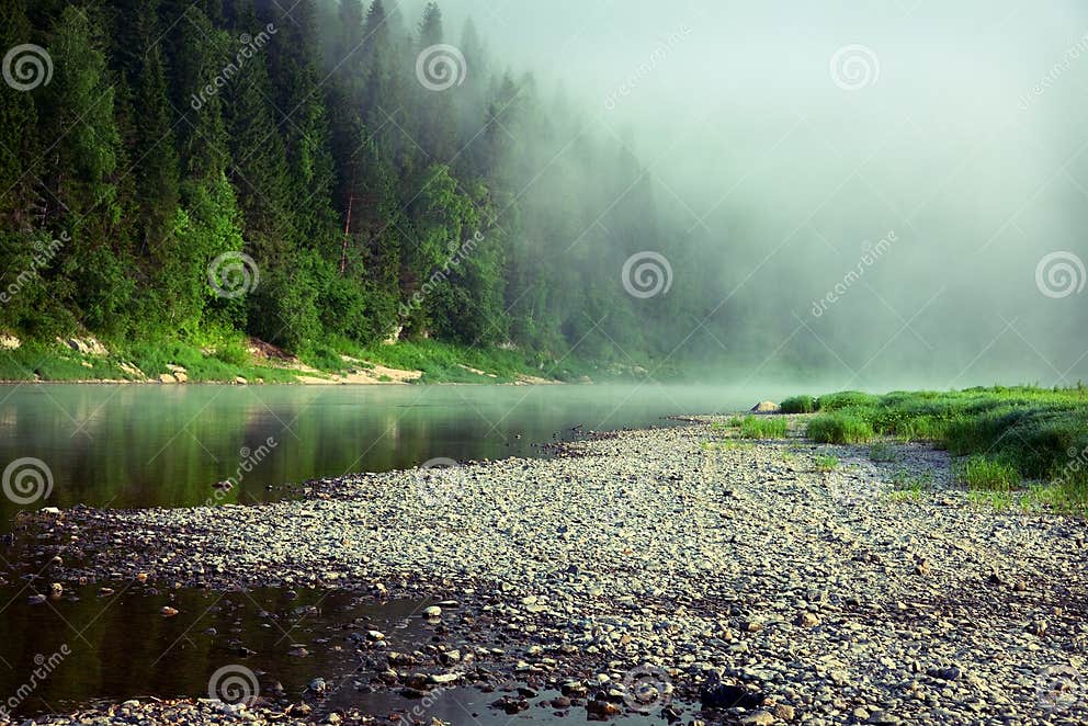 Fog on a river stock image. Image of ethereal, environment - 15143497