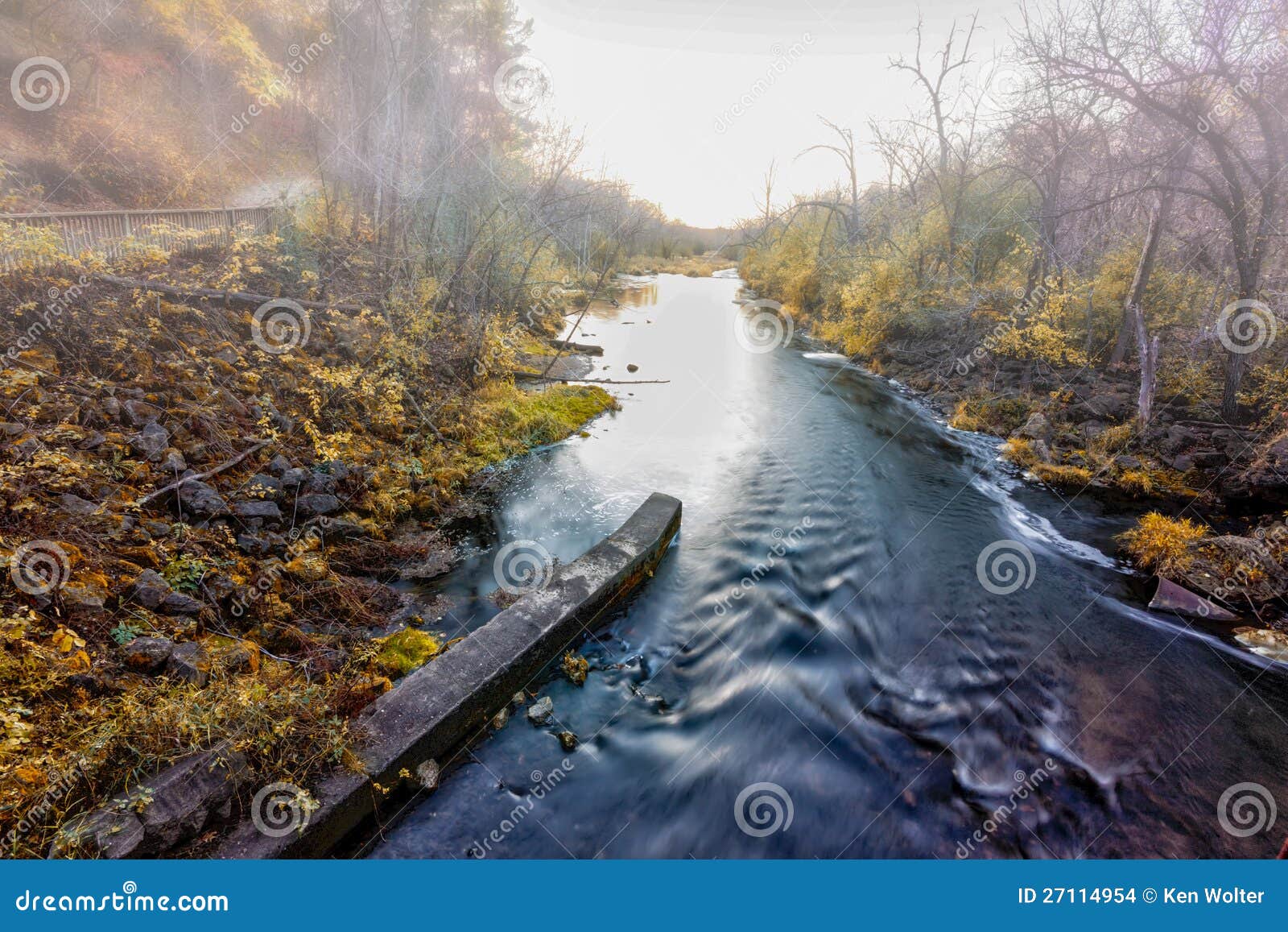 Fog on the River stock photo. Image of still, indian - 27114954